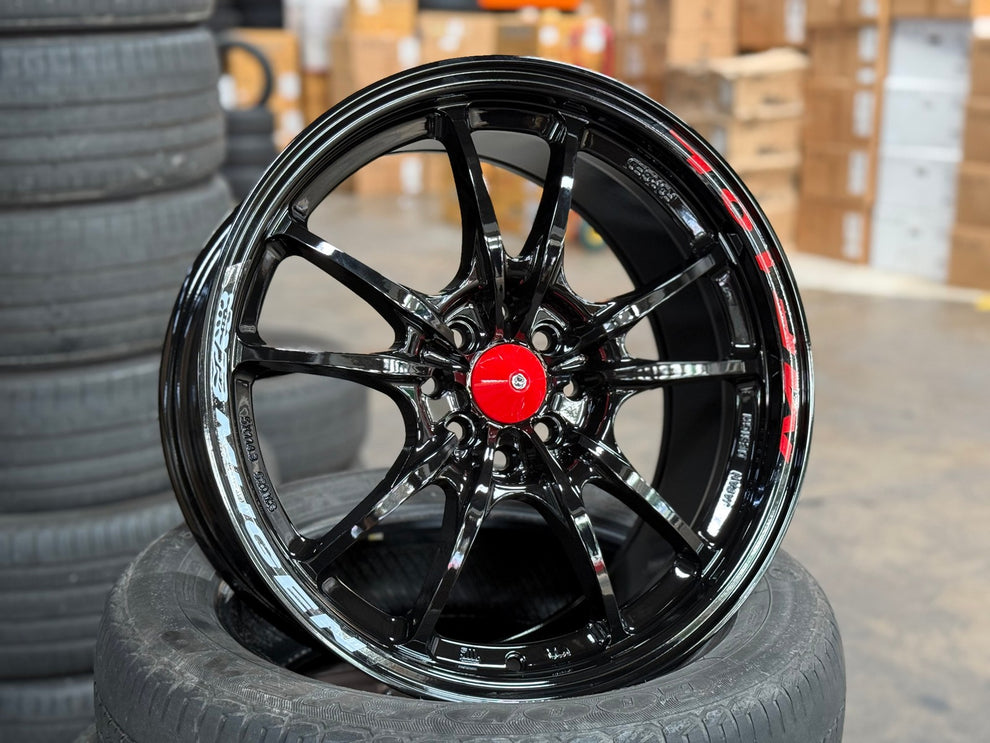 New 17X8 ET38 Mugen Design MF10 Rim (4 wheel) Gloss Black 4X100 – King ...