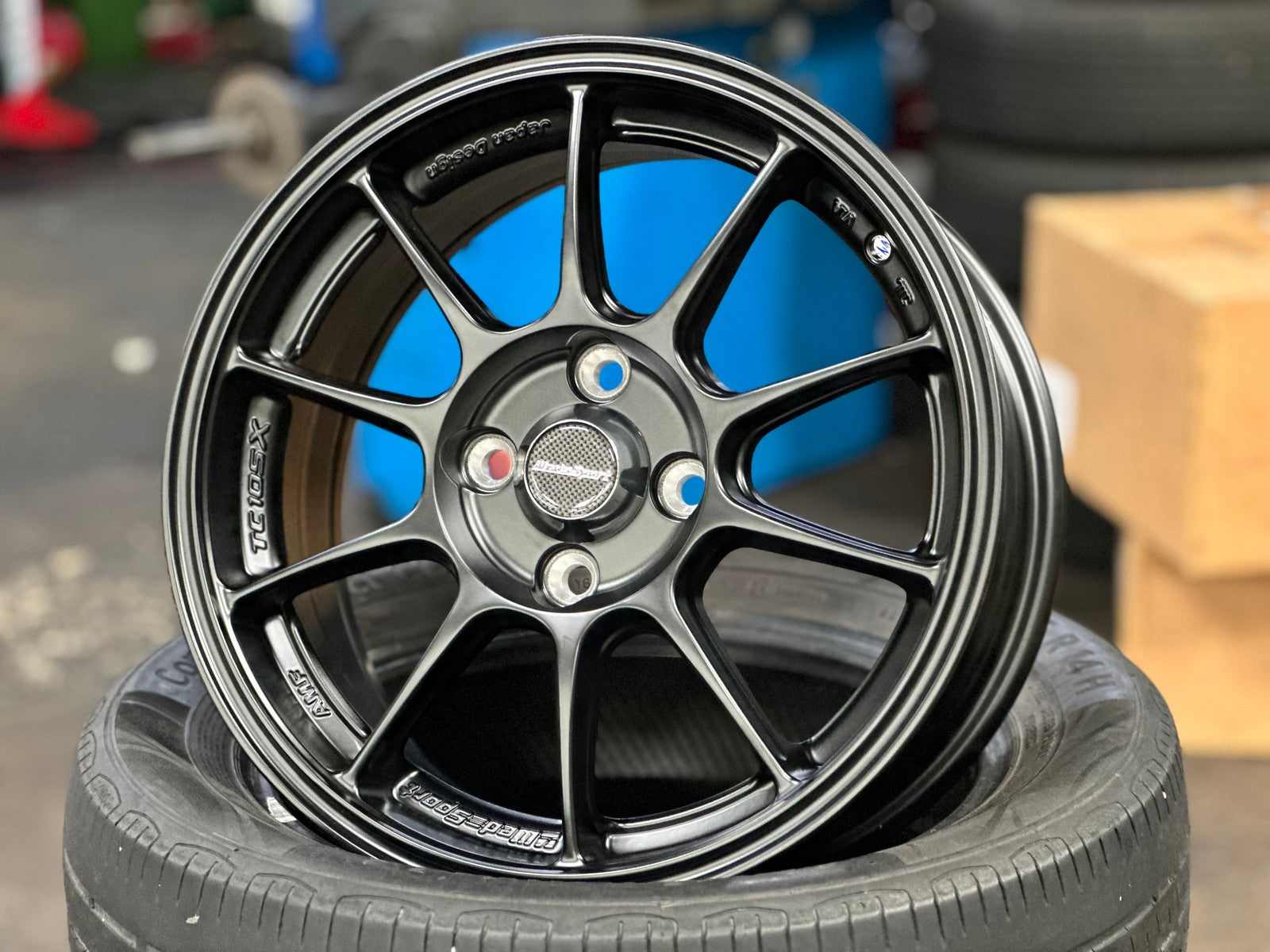 New 15X6.5 ET40 AOW Flow Formed TC105X Rim (4 wheel) Matt Black 4X100 ...