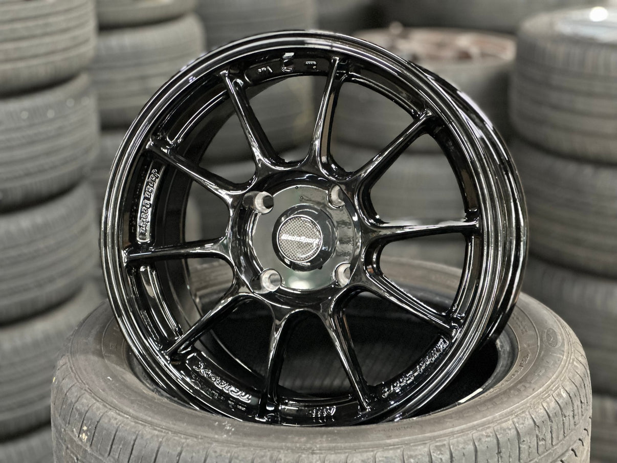 New 15X7 ET35 AOW Flow Formed TC105X Rim (4 wheel) Gloss Black 4X114.3 ...