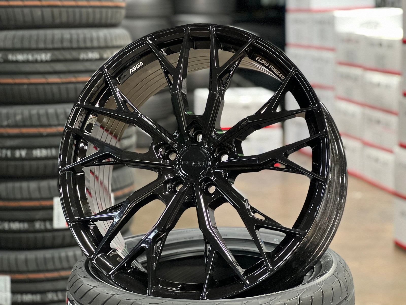 New 20X8.5 ET42 Asga ARF10 Rim (4 wheel) Gloss Black 5X114.3 – King of Rims