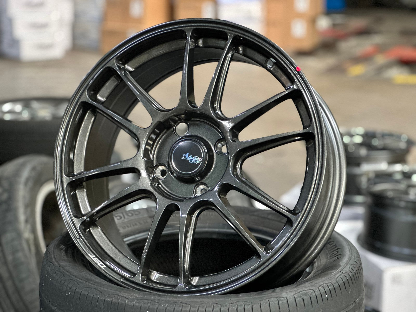 New 17X7 ET40 Advanti Ameros Rim (4 wheel) Gloss Gunmetal 4X114.3 ...