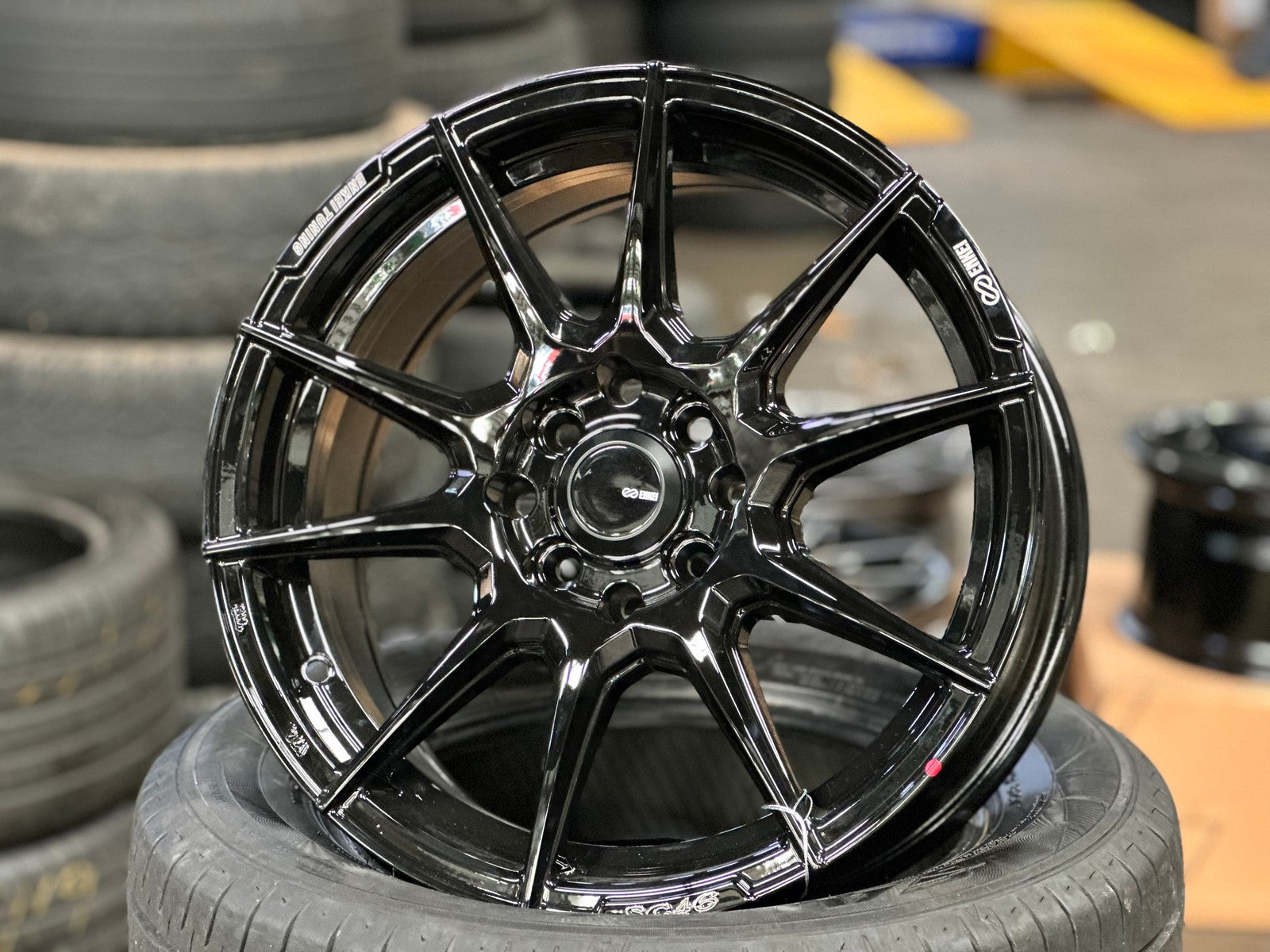 New 16X7 ET40 Enkei SC46 Rim (4 wheel) Gloss Black 4X100 – King of Rims