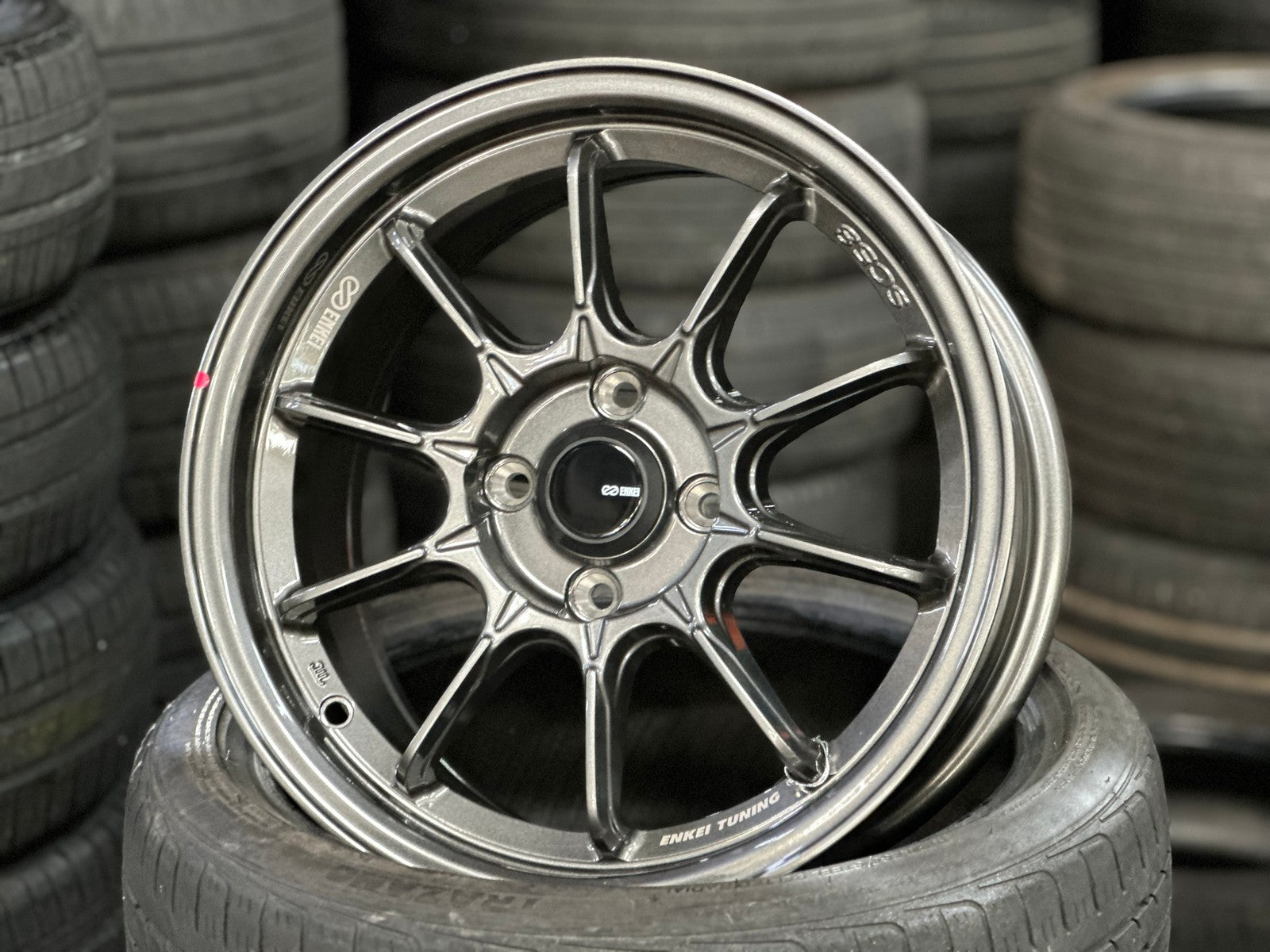 New 15X7 ET35 Enkei SC58 Rim (4 wheel) Gloss Gunmetal 4X100 – King of Rims